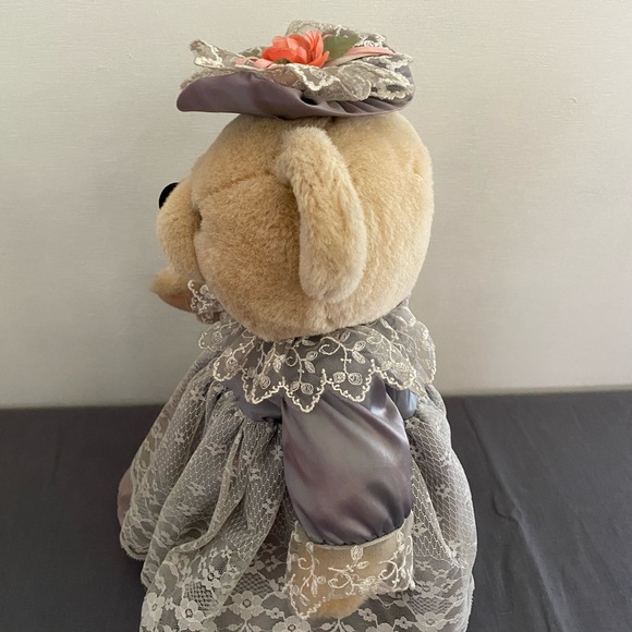 Anco | Accents | Vintage Anco Victorian Plush Teddy Bear In Gray Lace ...